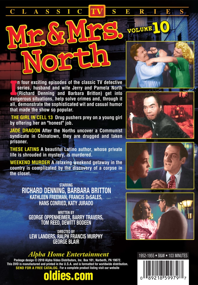 Mr. & Mrs. North - Volume 10 DVD-R (2010) - Television on - Alpha Video | OLDIES.com